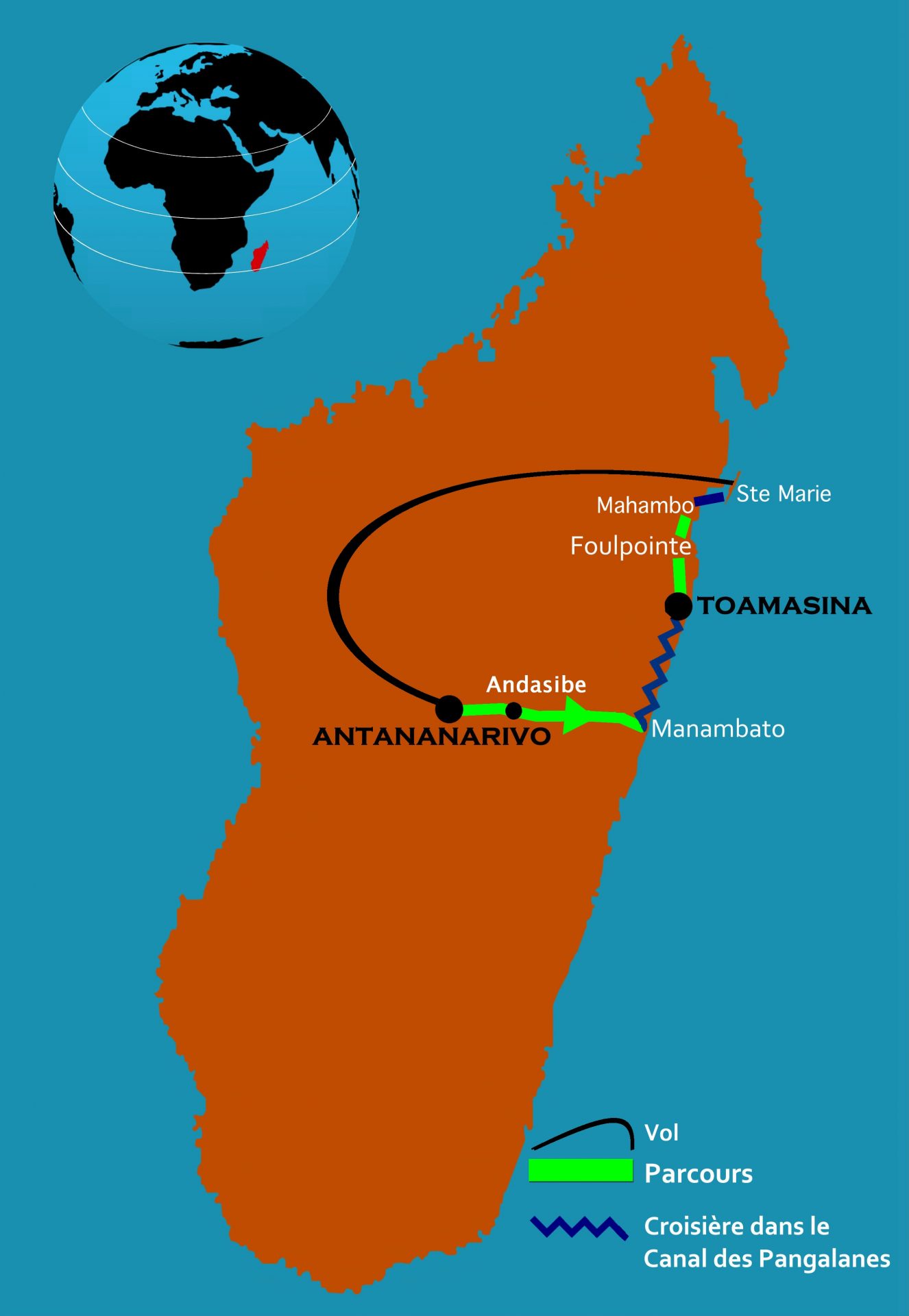 Circuit Est Andasibe, Canal des Pangalanes et escapade Ste Marie – Tour ...